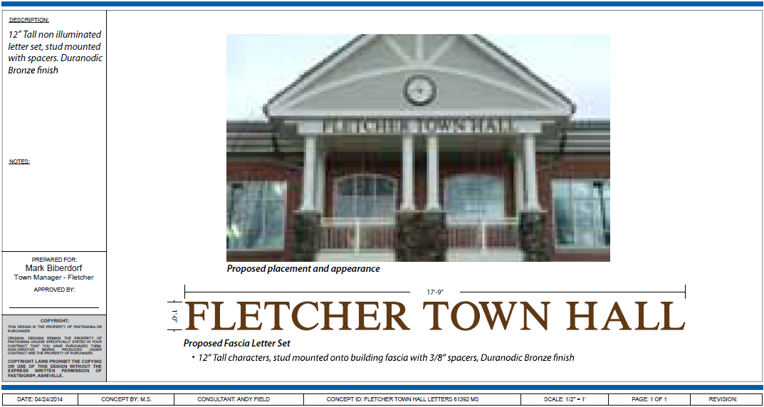 Asheville Case Study - Fletcher Town Hall | FASTSIGNS® of Asheville